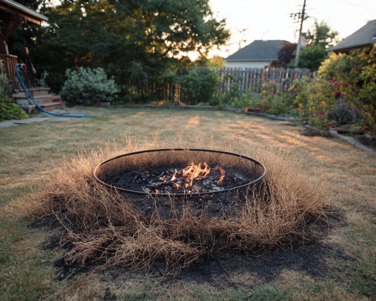 Fire pit on Grass: Is Artificial Grass Flammable for Backyard Fire Pit